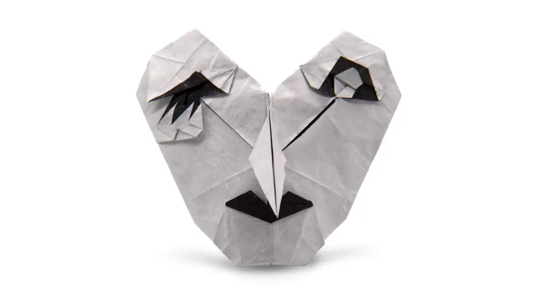 Origami Clown Mask by Hideo Komatsu - Origami Expressions